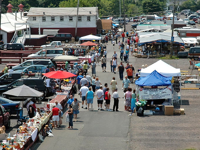 The treasure hunter's paradise stretches before you &ndash; rows of vendors, colorful canopies, and the promise of undiscovered gems waiting around every corner.