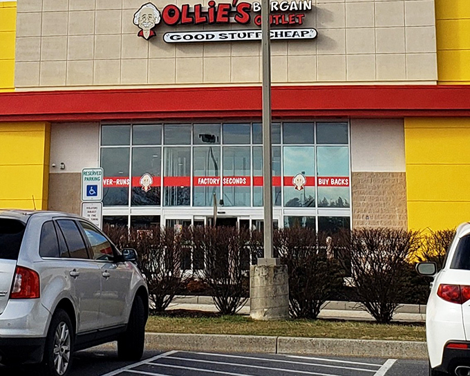 The iconic yellow and red exterior of Ollie's in Mechanicsburg stands like a beacon of bargains, promising treasure hunts that'll make your wallet smile.