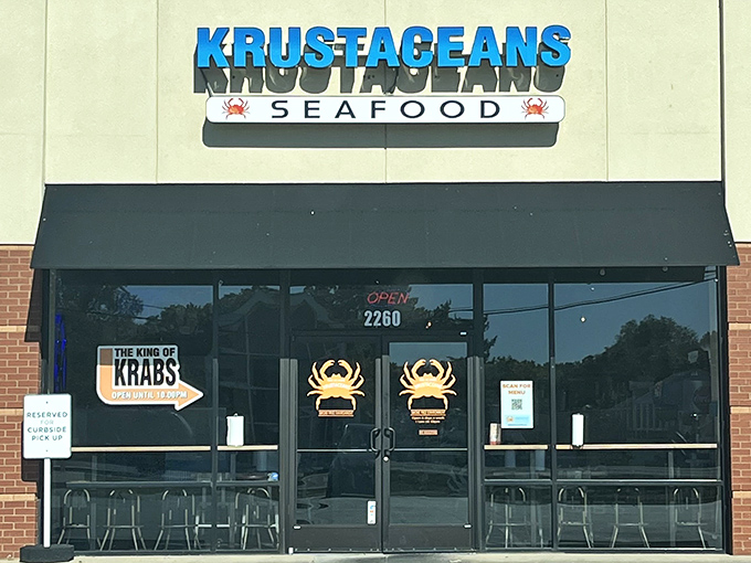 Krustaceans' unassuming strip mall exterior is like finding a treasure chest disguised as a shoebox. The seafood equivalent of Clark Kent's phone booth.