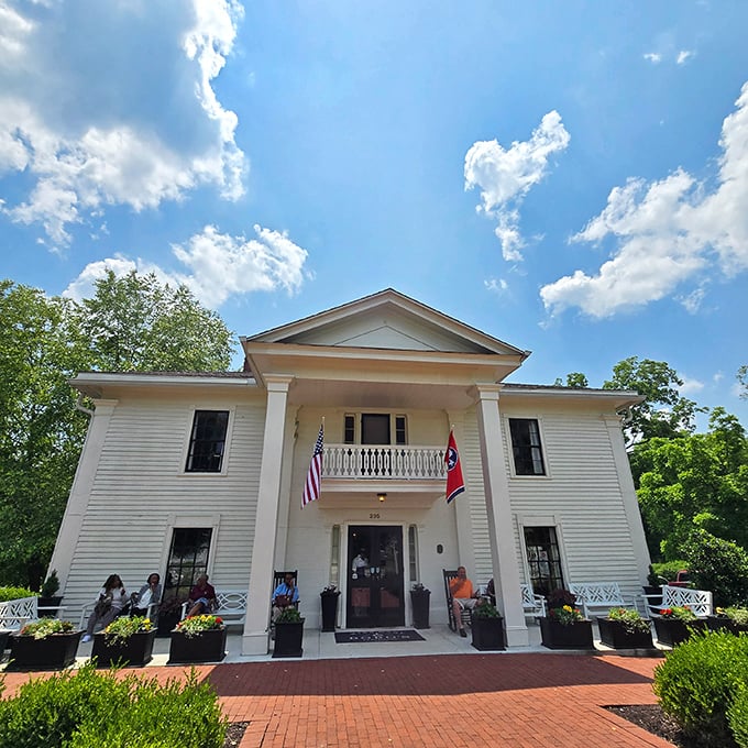 The stately white exterior of Miss Mary Bobo's welcomes you like an old friend, promising Southern comfort and hospitality behind those historic walls.