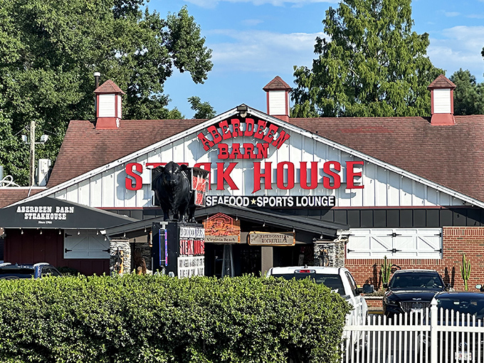 The iconic red barn-shaped exterior isn't just for show &ndash; it's a promise of the carnivorous delights waiting inside this Virginia Beach institution.