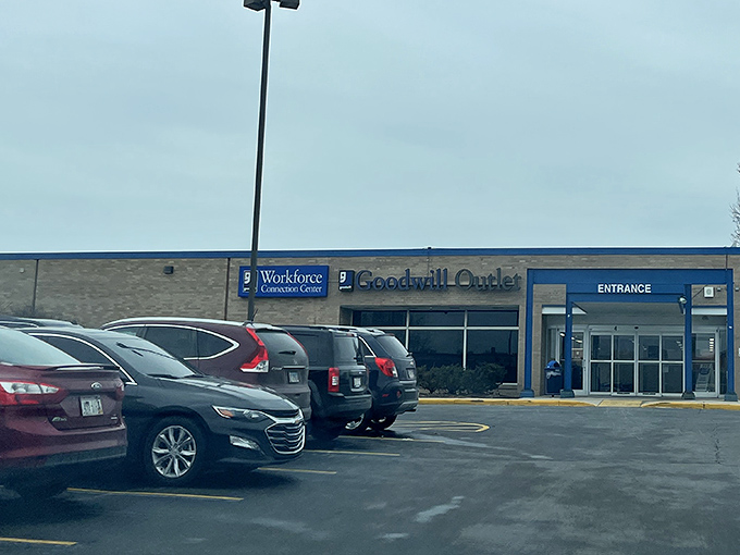 The unassuming exterior of Milwaukee's Goodwill Outlet belies the treasure-hunting paradise within. Like a thrift store speakeasy, only the initiated know what awaits inside.