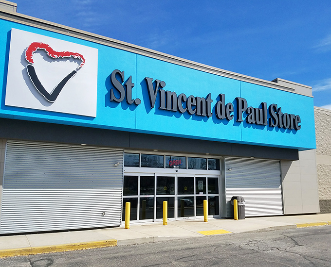 The bright turquoise facade of St. Vincent de Paul isn't just eye-catching&mdash;it's a beacon calling all treasure hunters to the motherlode of Wisconsin thrifting.