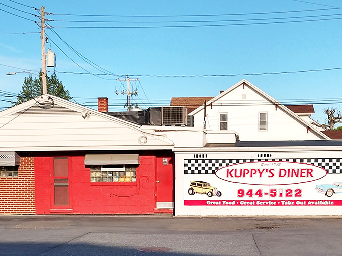 The cherry-red exterior of Kuppy's Diner isn't trying to be retro&mdash;it's the real deal, serving Middletown since 1933 with zero pretension and maximum flavor.