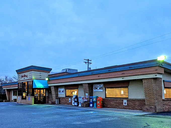 The unassuming brick exterior of Parkland Restaurant stands like a beacon of breakfast hope against the Pennsylvania sky. No fancy frills, just honest food awaits.
