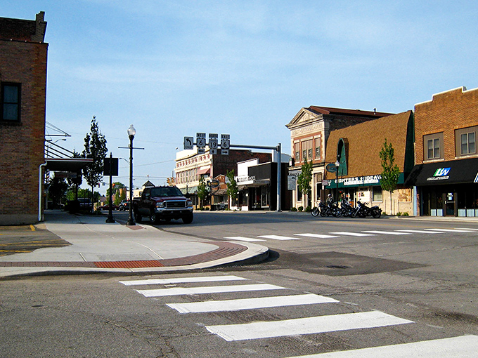 Downtown Nappanee welcomes visitors with its charming brick buildings and small-town appeal, where modern life and tradition dance together in perfect harmony.