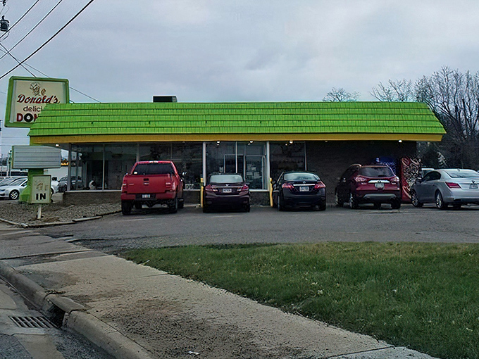 That iconic lime green roof isn't just a landmark&mdash;it's a beacon of hope for anyone who believes breakfast should involve sugar and joy.
