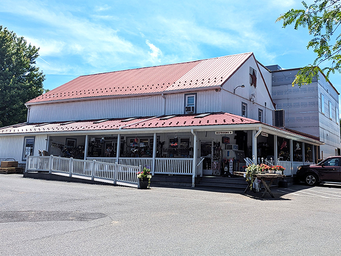The classic white clapboard exterior with its rustic red roof and barn star isn't just Amish country architecture&mdash;it's a beacon for carb-seeking pilgrims everywhere.