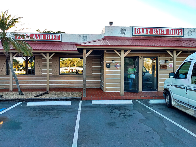 The unassuming wooden exterior of Smoke'n Pit screams "authentic barbecue inside!" Those rooftop signs aren't lying&mdash;this place means serious meat business.