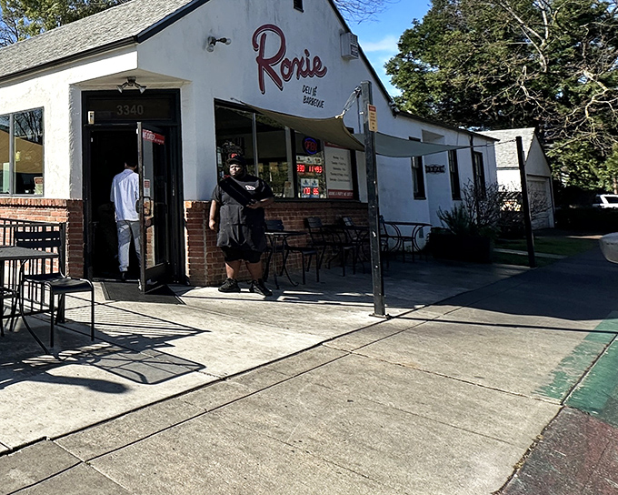 The unassuming white exterior of Roxie Deli hides culinary treasures within, like finding the Hope Diamond at a yard sale.