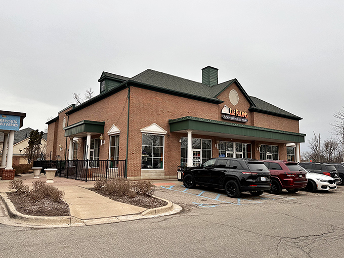 The unassuming brick exterior of Las Palapas hides a tropical paradise within. Michigan's weather may be unpredictable, but this flavor destination is a sure bet.