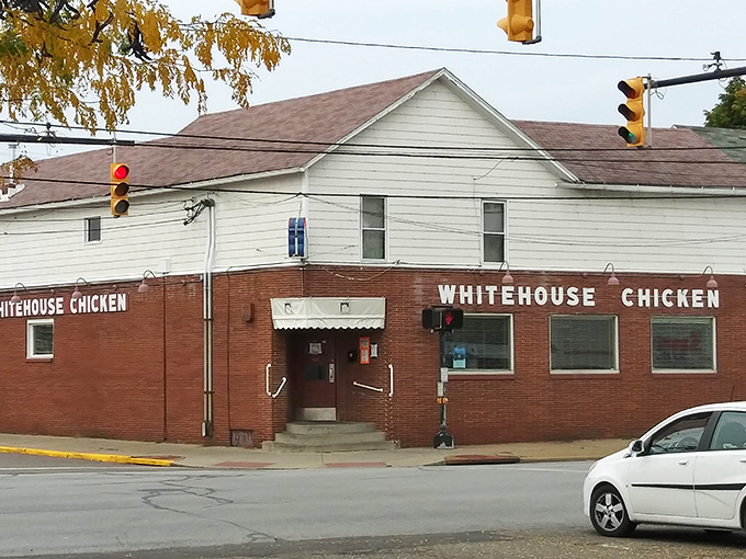 The unassuming brick exterior of White House Chicken in Barberton might not look like much, but inside awaits chicken so legendary it should have its own theme song.