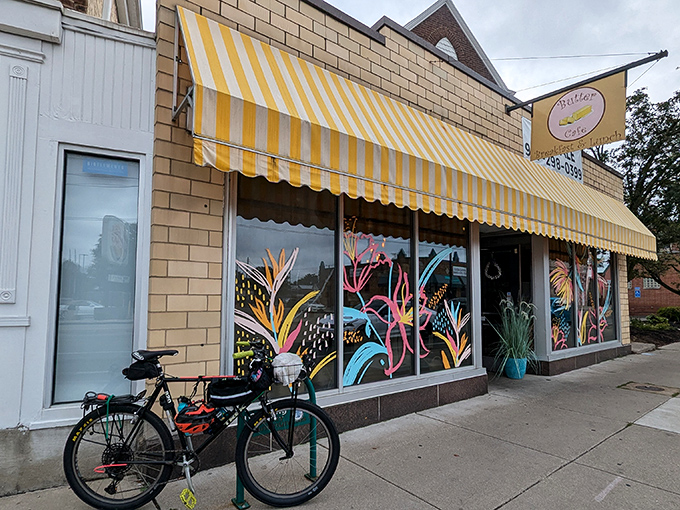 That cheerful yellow and white awning isn't just decoration&mdash;it's a breakfast beacon calling you home to Butter Cafe in Dayton.