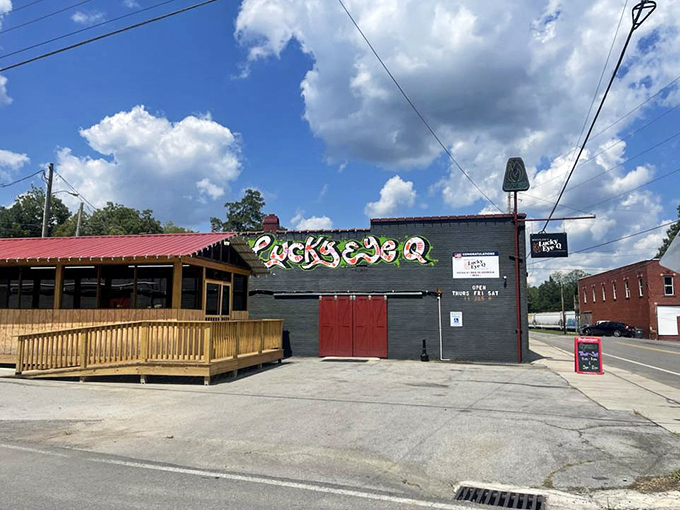 The unassuming black building with vibrant green lettering might not scream "food paradise," but locals know better. This LaFayette gem is worth the detour.