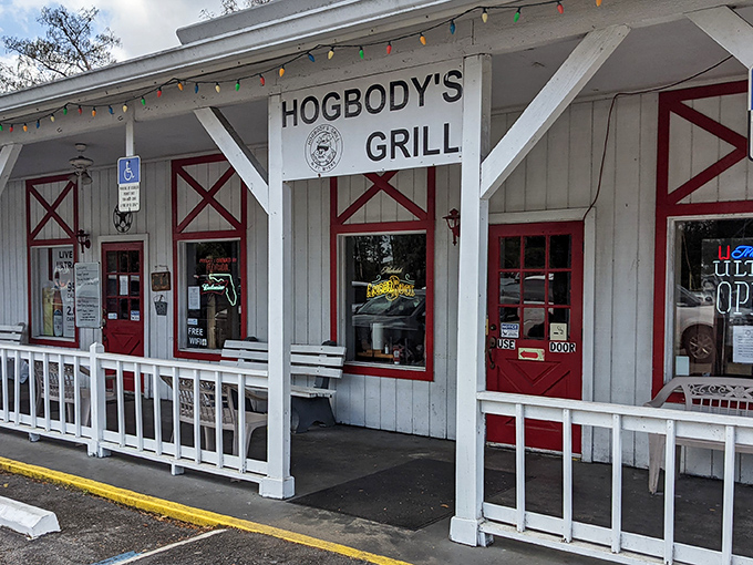 The barn-inspired exterior with its cheerful red trim and string lights isn't trying to impress anyone&mdash;until you taste what's inside.