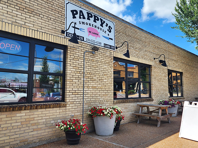 The unassuming brick exterior of Pappy's Smokehouse proves once again that the best BBQ joints don't waste energy on fancy facades&mdash;they're too busy perfecting what's inside.