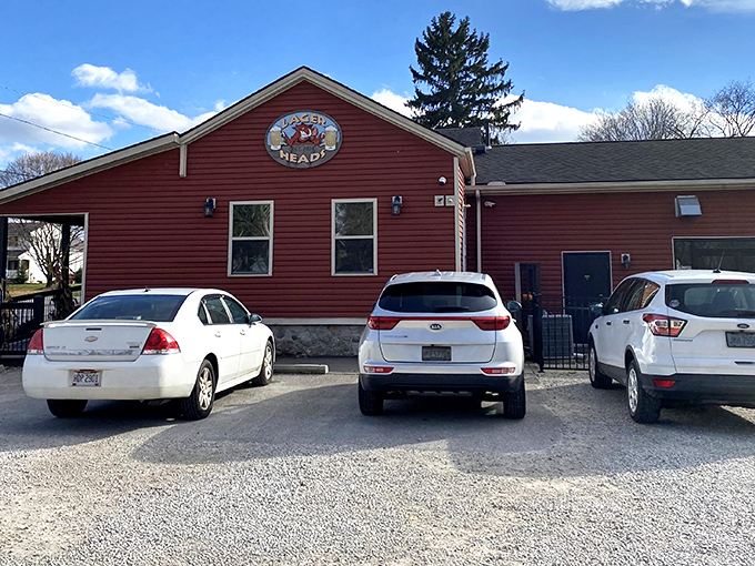 That red barn exterior might fool you, but inside lies barbecue magic that'll change your perspective forever.