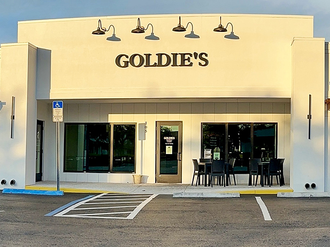 The unassuming exterior of Goldie's might not scream "culinary destination," but that's exactly how the best hidden gems operate. No flash, all substance.