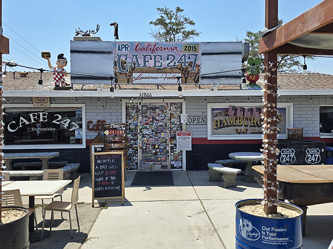 Where desert highways meet delicious destiny. Cafe 247 stands proudly at the crossroads of nowhere and everywhere, beckoning hungry travelers with its unassuming charm.