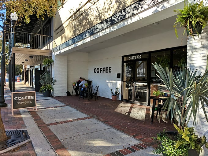 The minimalist exterior of Craft & Common speaks volumes &ndash; simple "COFFEE" signage against white brick says, "We don't need to shout about how good we are."