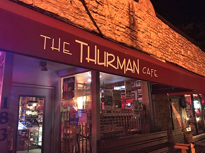 This unassuming stone facade hides Columbus's most legendary burger destination in plain sight.