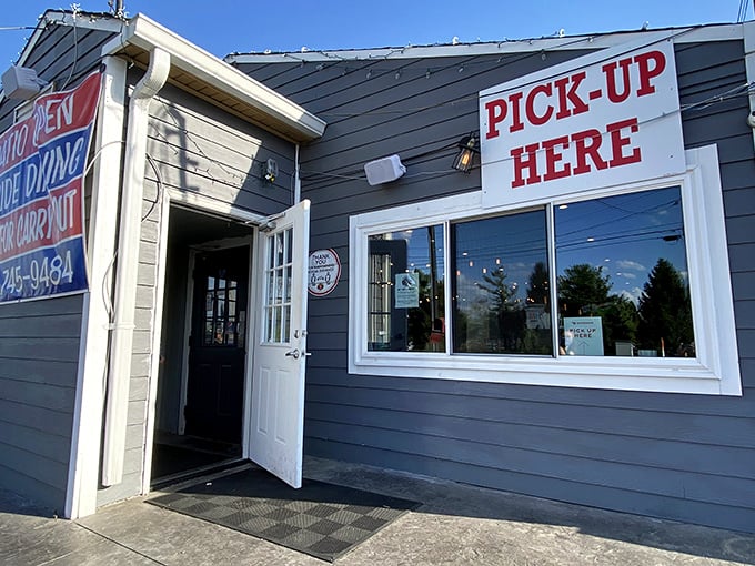 The unassuming gray exterior with vibrant orange umbrellas is like Cincinnati's version of a culinary mullet&mdash;business on the outside, party on the inside.