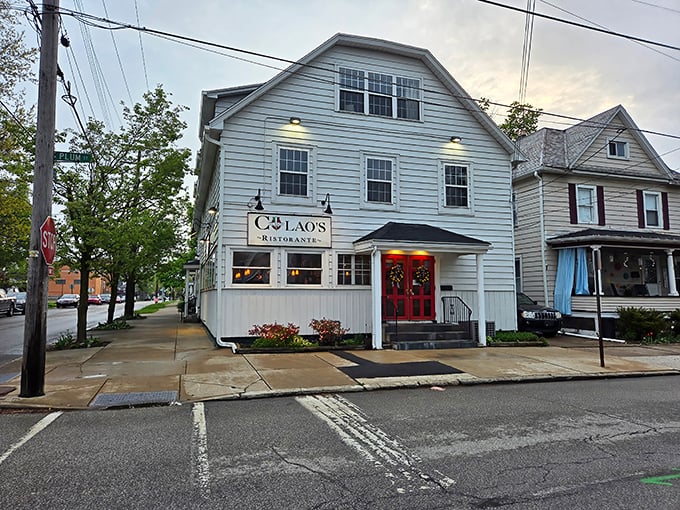 The unassuming white house with a red door might fool you, but locals know this Erie landmark houses pasta treasures worth their weight in gold.