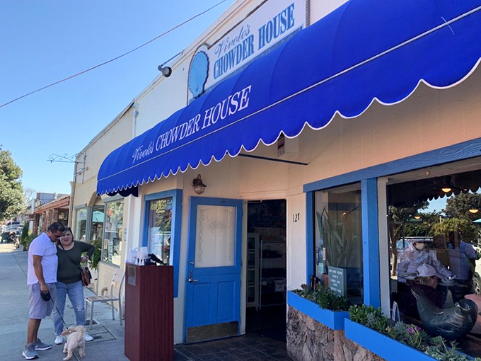 The blue awning of Vivolo's beckons like a maritime flag signaling safe harbor for the chowder-obsessed traveler. Pacific Grove's best-kept secret in plain sight.