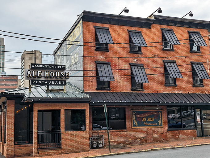 The iconic red brick exterior of Washington Street Ale House stands proudly in downtown Wilmington, a beacon for hungry Delawareans seeking cheesesteak salvation.