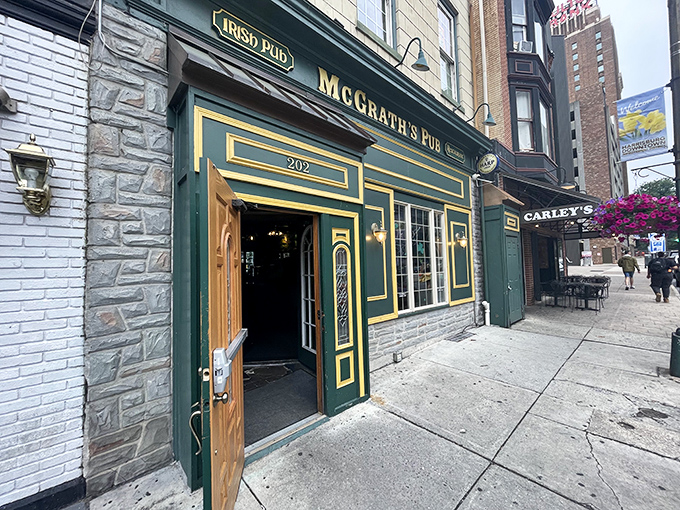 The emerald-hued fa&ccedil;ade of McGrath's Pub stands proudly on Locust Street, like a slice of Dublin transported to downtown Harrisburg.