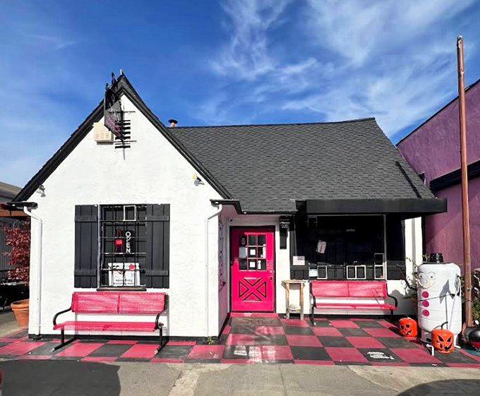The pink door and checkered patio aren't just cute design choices&mdash;they're beacons calling breakfast lovers home to Sax's Joint in Petaluma.