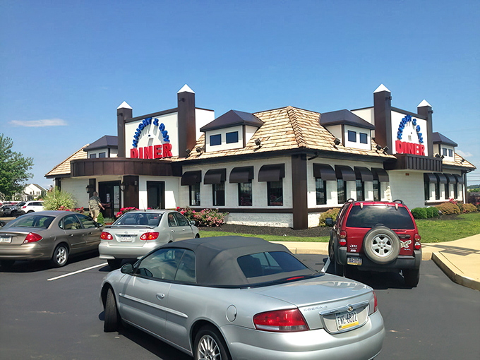 The classic neon sign of Knight & Day Diner glows like a beacon for hungry travelers. Pennsylvania charm meets roadside Americana in this Lititz landmark.