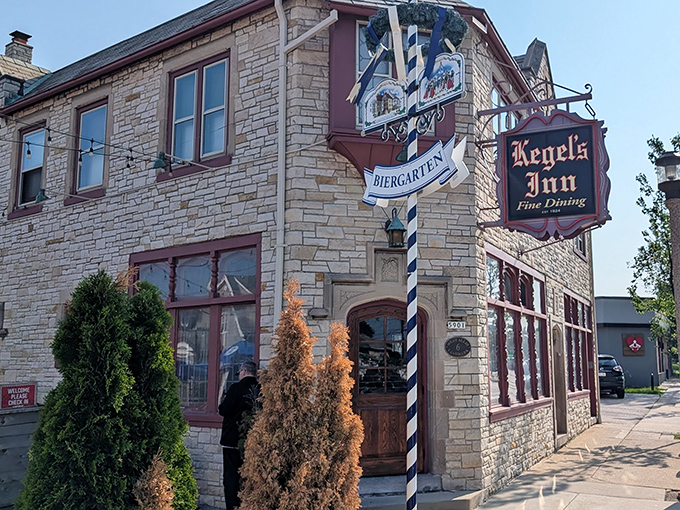 This Tudor-style beauty stands like a Bavarian castle that somehow landed in West Allis and decided to stay forever.