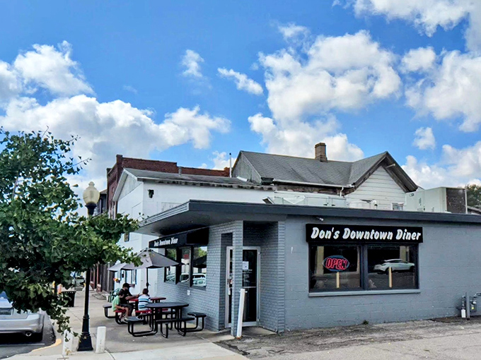 This unassuming storefront holds Ohio's most legendary burger challenge behind its humble doors.