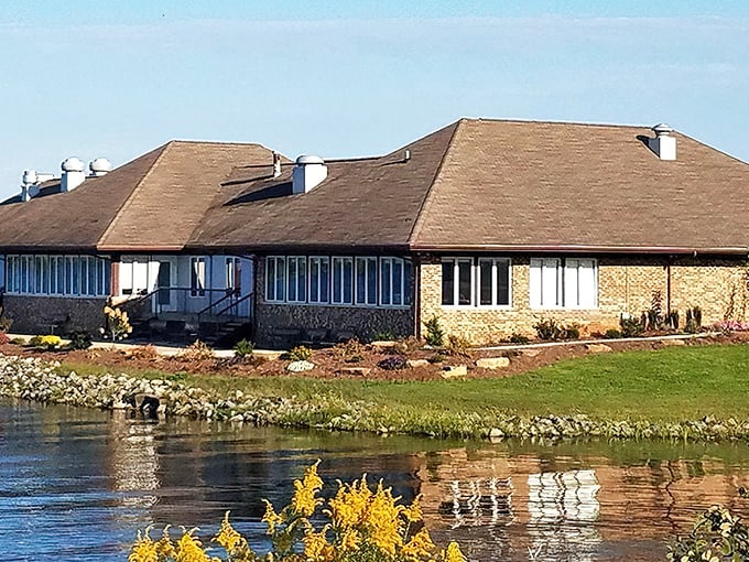 The lakeside view isn't just in the name&mdash;it's right outside your window. This stone and brick haven promises comfort food with a side of serenity.