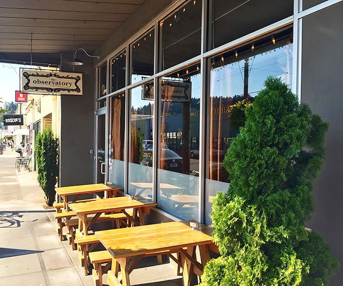 The Observatory's unassuming exterior hides culinary treasures within, like finding a secret speakeasy in plain sight.