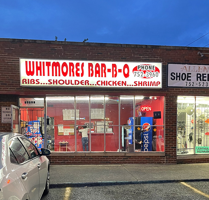 Strip mall treasure alert: where the best BBQ often hides in plain sight, no fancy signage required.