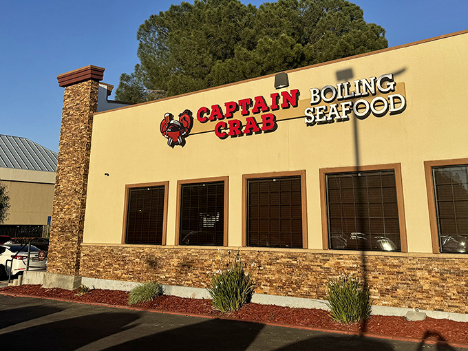 The unassuming exterior of Captain Crab belies the seafood treasures within. Like a culinary speakeasy, the best spots rarely advertise their greatness.