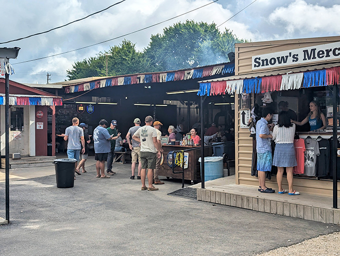 The pilgrimage begins here &ndash; colorful streamers flutter above eager barbecue devotees waiting for their moment of Texas meat transcendence.