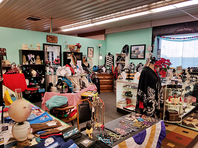 From above, Morning Sun Marketplace resembles a small city of commerce, where treasure hunters navigate rows of vendor stalls like urban explorers on a mission.