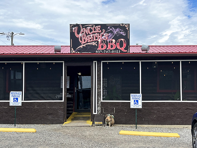 The unassuming exterior of Uncle Beth's BBQ proves once again that the best barbecue joints often look like they might not pass a building inspection.