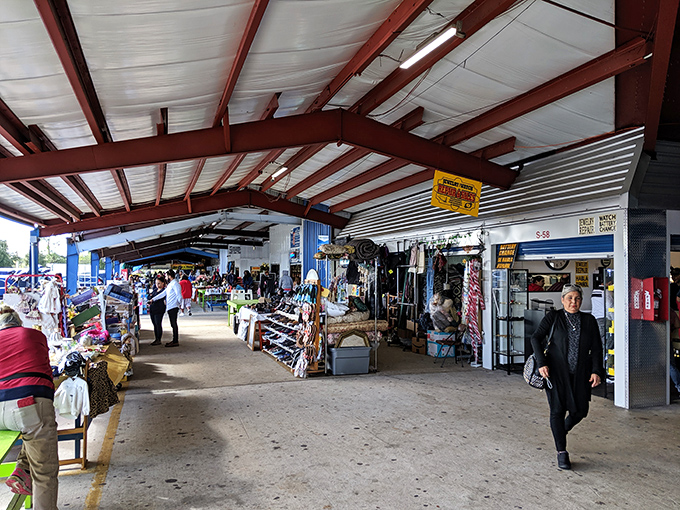 The covered walkways of Beach Boulevard Flea Market offer treasure hunting in all weather &ndash; Florida's ultimate bargain paradise awaits! 