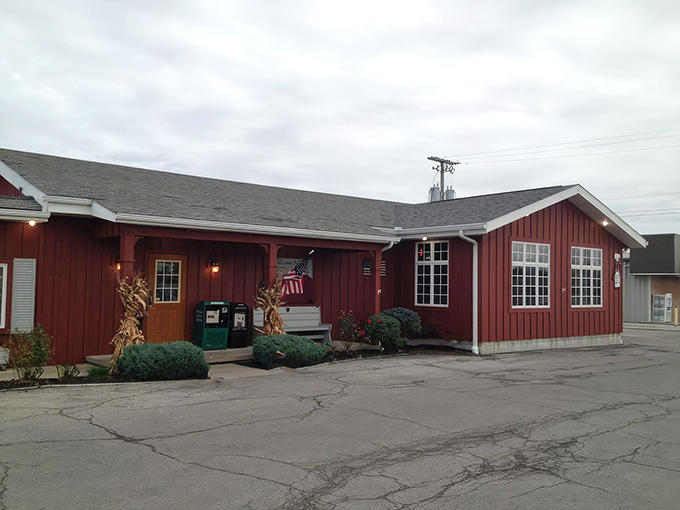 The bright red exterior isn't just a building&mdash;it's a promise of the flavor explosion waiting inside. No fancy frills needed when the food speaks this loudly.
