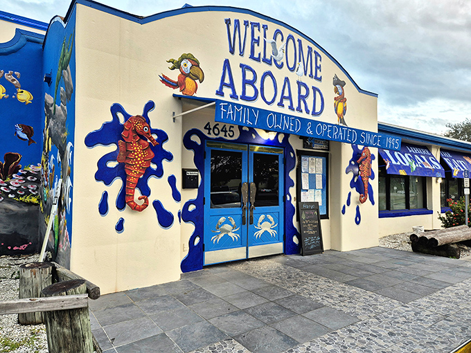 That neon lobster sign isn't just decoration &ndash; it's a beacon calling seafood lovers home.