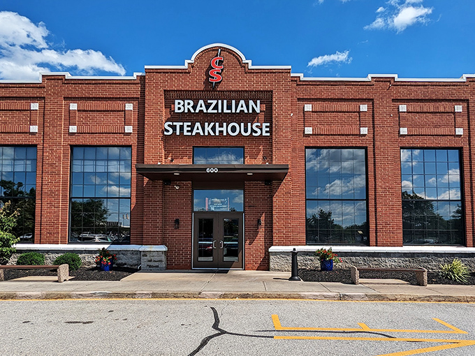 The brick fortress of flavor stands proudly in Newark, promising carnivorous delights behind its unassuming fa&ccedil;ade. Meat paradise awaits.