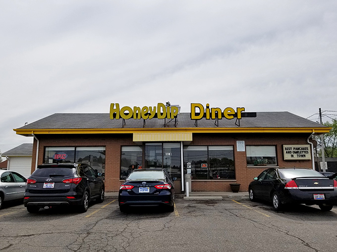 1. The yellow sign beckons like a lighthouse for the breakfast-deprived. Honey Dip's unassuming exterior hides Columbus's best-kept morning secret.