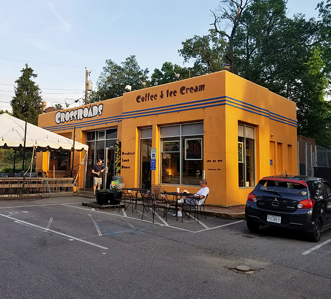 That cheerful yellow facade might fool you, but inside lies Richmond's best-kept breakfast secret.