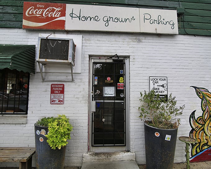 The unassuming exterior of Home Grown GA might fool you, but locals know this weathered stone walkway leads to breakfast nirvana.