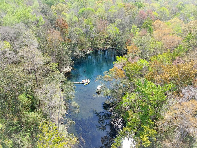 Nature's own infinity pool! The rope swing beckons adventure-seekers while the crystalline waters reveal every pebble and fish below.