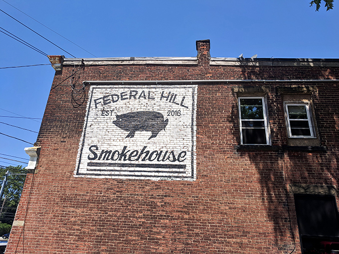 The unassuming brick exterior of Federal Hill Smokehouse hides barbecue greatness within, like finding a Picasso at a yard sale.